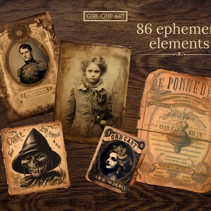 Spooky Junk Journal Kit Instant Download Digital Scrapbook Paper Kit ...