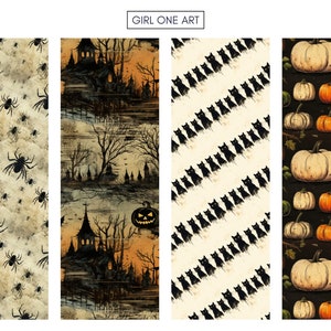 Vintage Halloween Digital Papers Seamless Commercial Use - Etsy