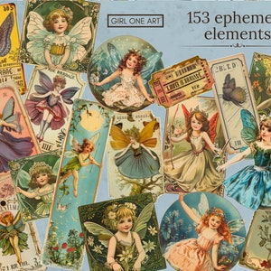 Vintage Fairies Junk Journal Kit Instant Download Digital Scrapbook ...