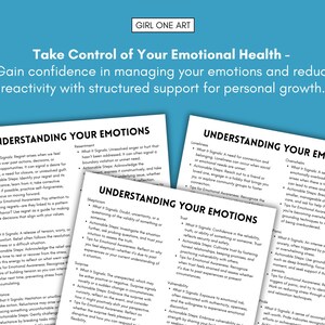 Understanding Your Emotions Printable Feelings Meanings Therapy ...