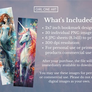 Fantasy Fairy Tale Printable Bookmarks Bundle Digital Download PNG JPG ...
