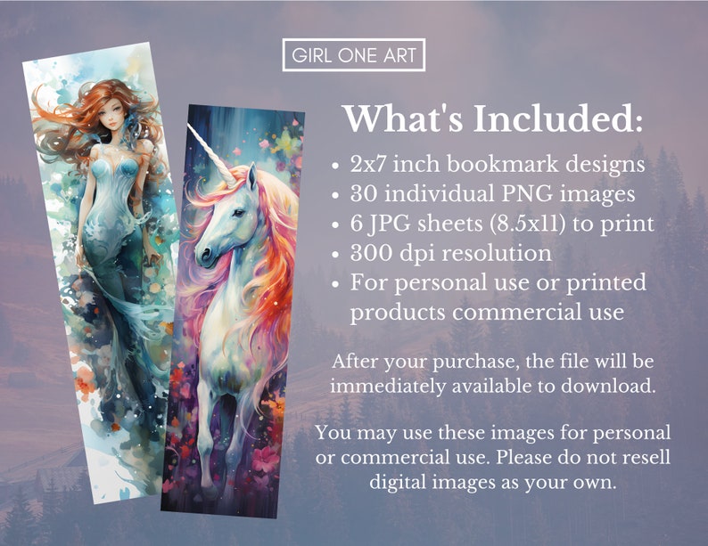 Fantasy Fairy Tale Printable Bookmarks Bundle Digital Download - Etsy