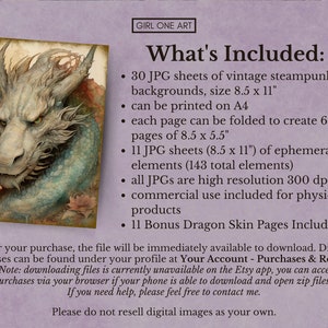 Fantasy Dragons Junk Journal Kit Instant Download Digital Scrapbook ...