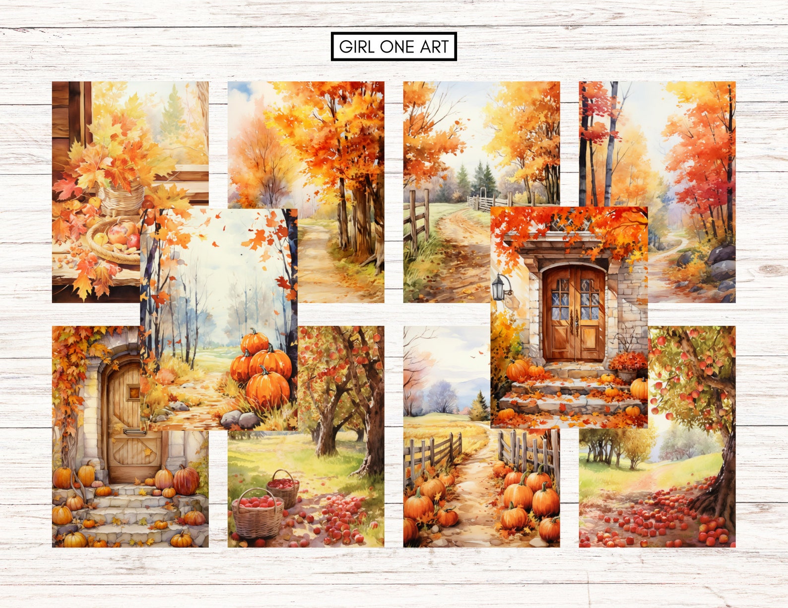 Autumn Junk Journal Pages Instant Download Digital Scrapbook Paper Kit ...