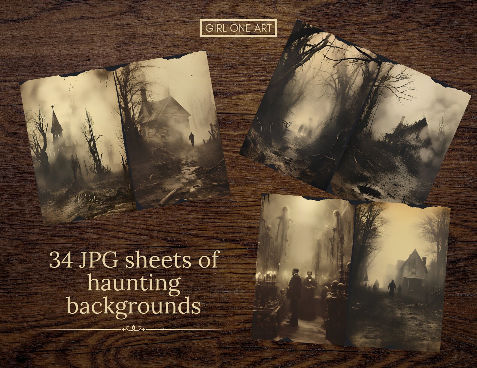 Spooky Junk Journal Kit Instant Download Digital Scrapbook Paper Kit ...
