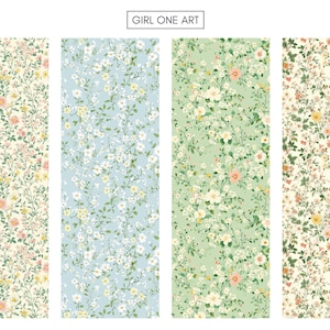 Vintage Blooms Printable Paper Seamless JPG Shabby Chic Digital ...