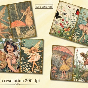 Spring Fairies Junk Journal Kit Digital Download Fairy Scrapbook Paper ...