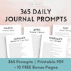 365 Journaling Prompts for Beginners Printable | One Year Journaling ...