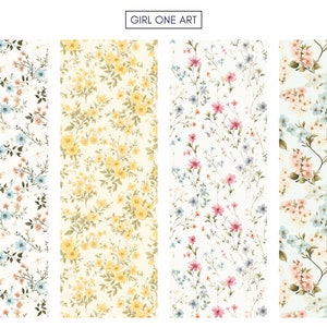 Shabby Chic Pastels Printable Paper Seamless Romantic Floral Digital ...