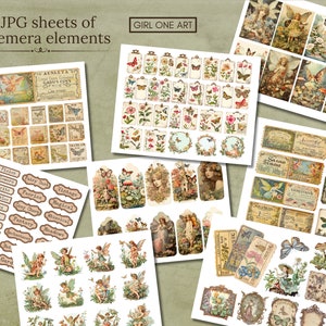 Fairy Garden Junk Journal Kit Instant Download Digital Scrapbook Paper ...