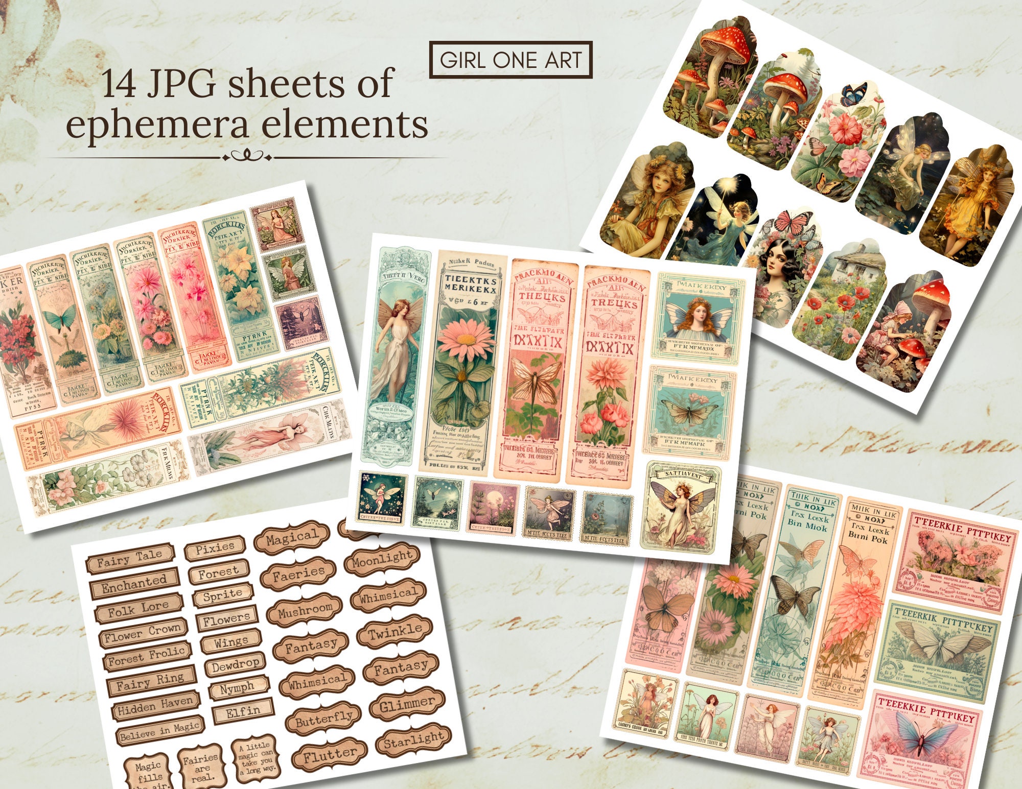 Fairy Forest Junk Journal Kit Instant Download Digital Scrapbook Paper ...