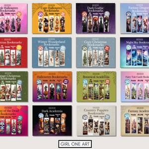 Fantasy Fairy Tale Printable Bookmarks Bundle Digital Download PNG JPG ...