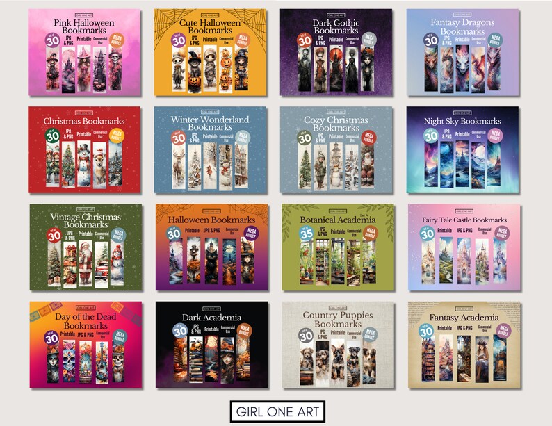 Fantasy Fairy Tale Printable Bookmarks Bundle Digital Download - Etsy