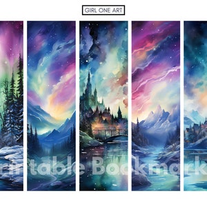 Night Sky Printable Bookmark Bundle Digital Download PNG JPG Print ...