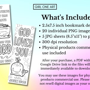 Bible Verse Coloring Bookmark Set Printable Christian Faith Bible Study ...