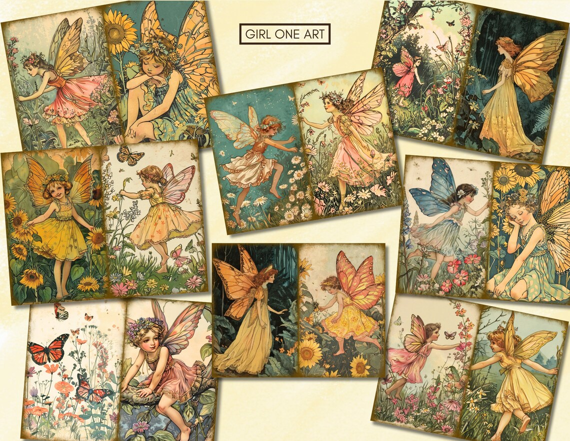 Spring Fairies Junk Journal Kit Digital Download Fairy Scrapbook Paper ...