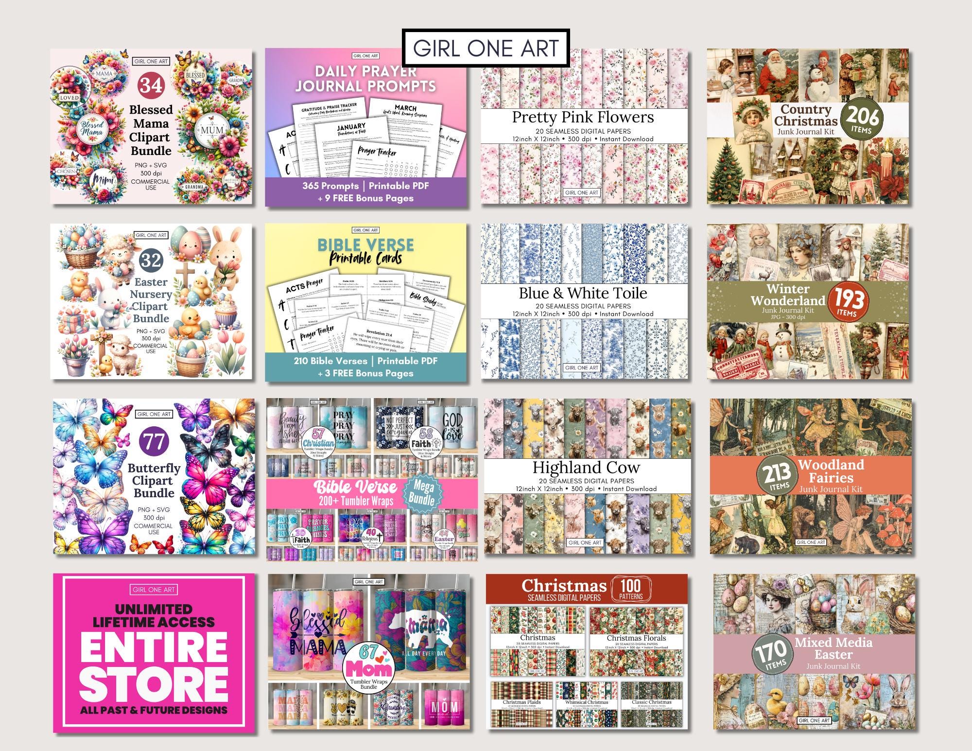 Bible Study Bookmarks Mega Bundle: Christian Scripture Printables (JPG ...