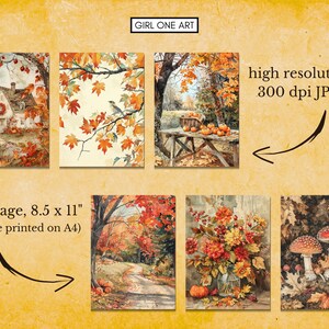 Cozy Autumn Junk Journal Pages Digital Download JPG Scrapbook Paper Kit ...