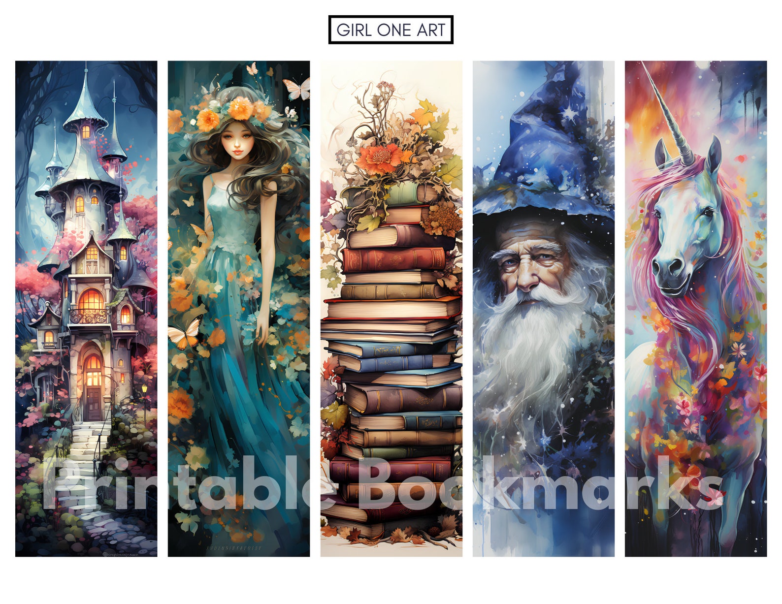 Fantasy Fairy Tale Printable Bookmarks Bundle Digital Download - Etsy