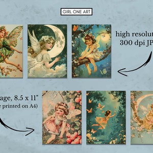 Vintage Fairies Junk Journal Pages Instant Download Digital Fairy ...