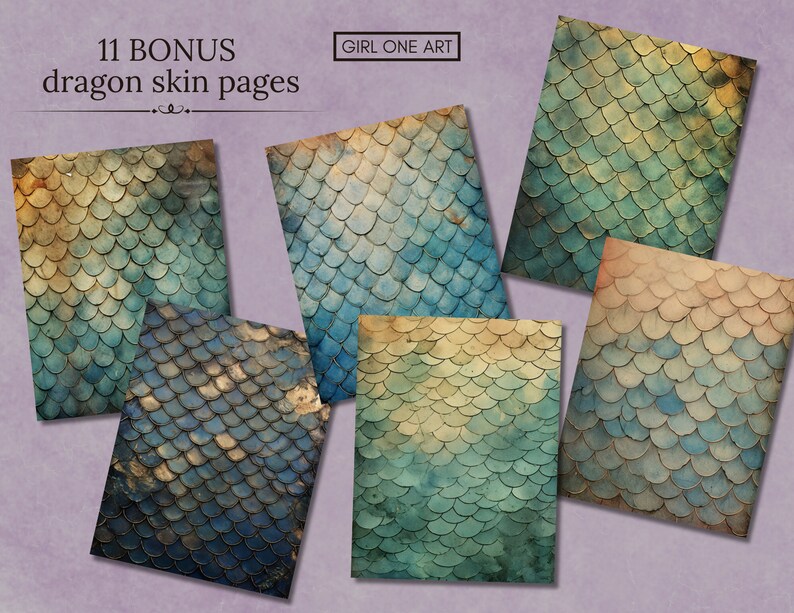 Fantasy Dragons Junk Journal Kit Instant Download Digital Scrapbook ...
