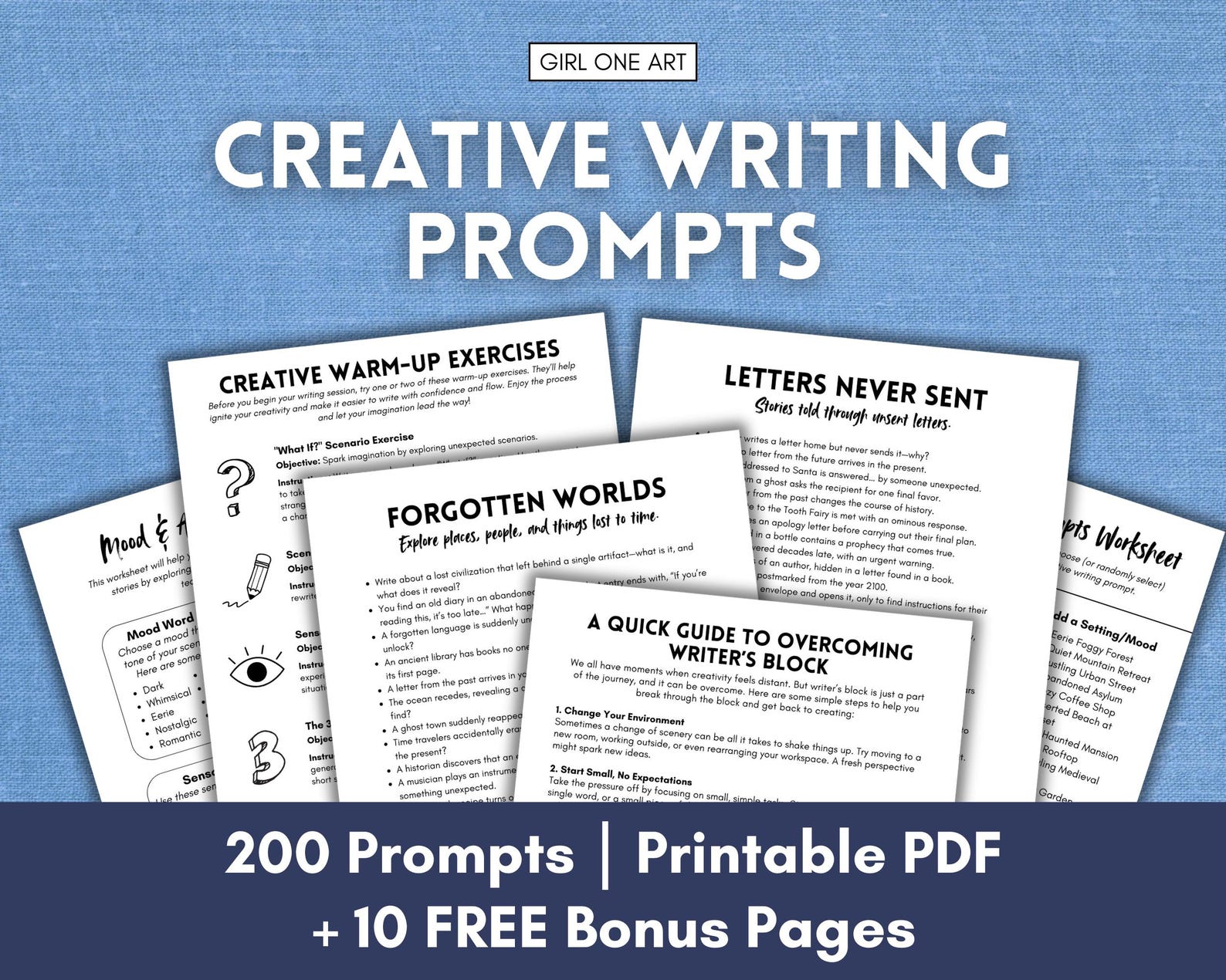 Creative Writing Journal Prompts: 200 Story Starters & Writing Tools ...