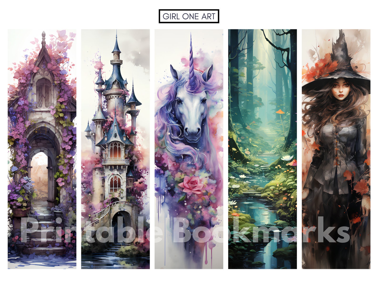 Fantasy Fairy Tale Printable Bookmarks Bundle Digital Download - Etsy