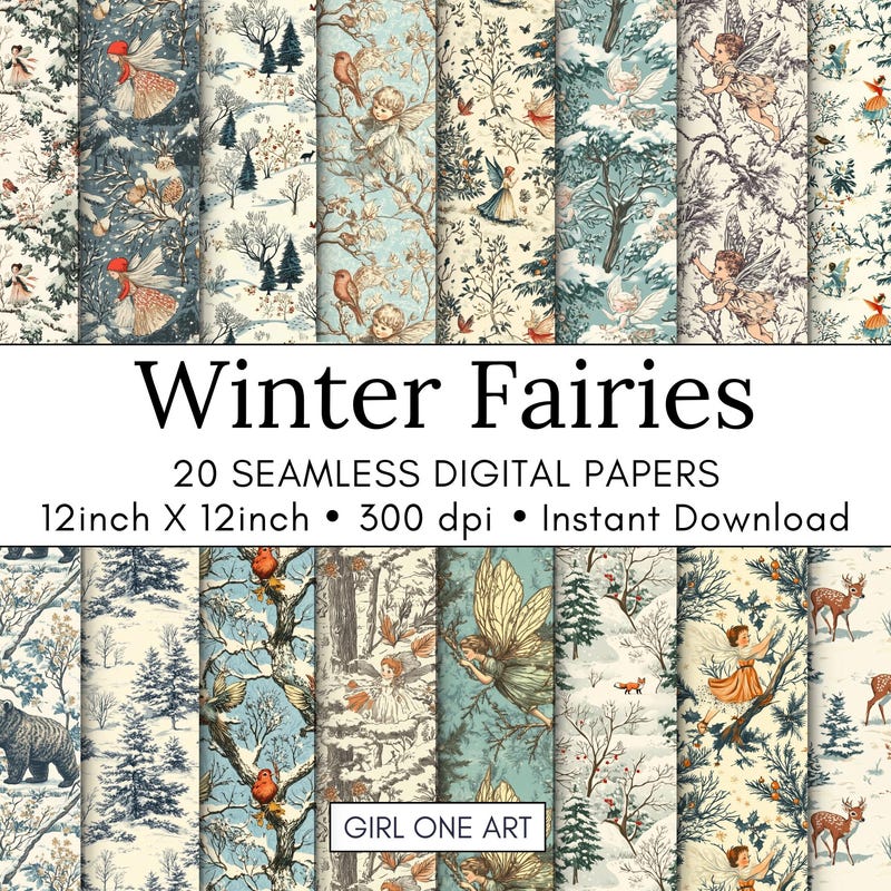 Winter Deer Print Fabric - Etsy UK