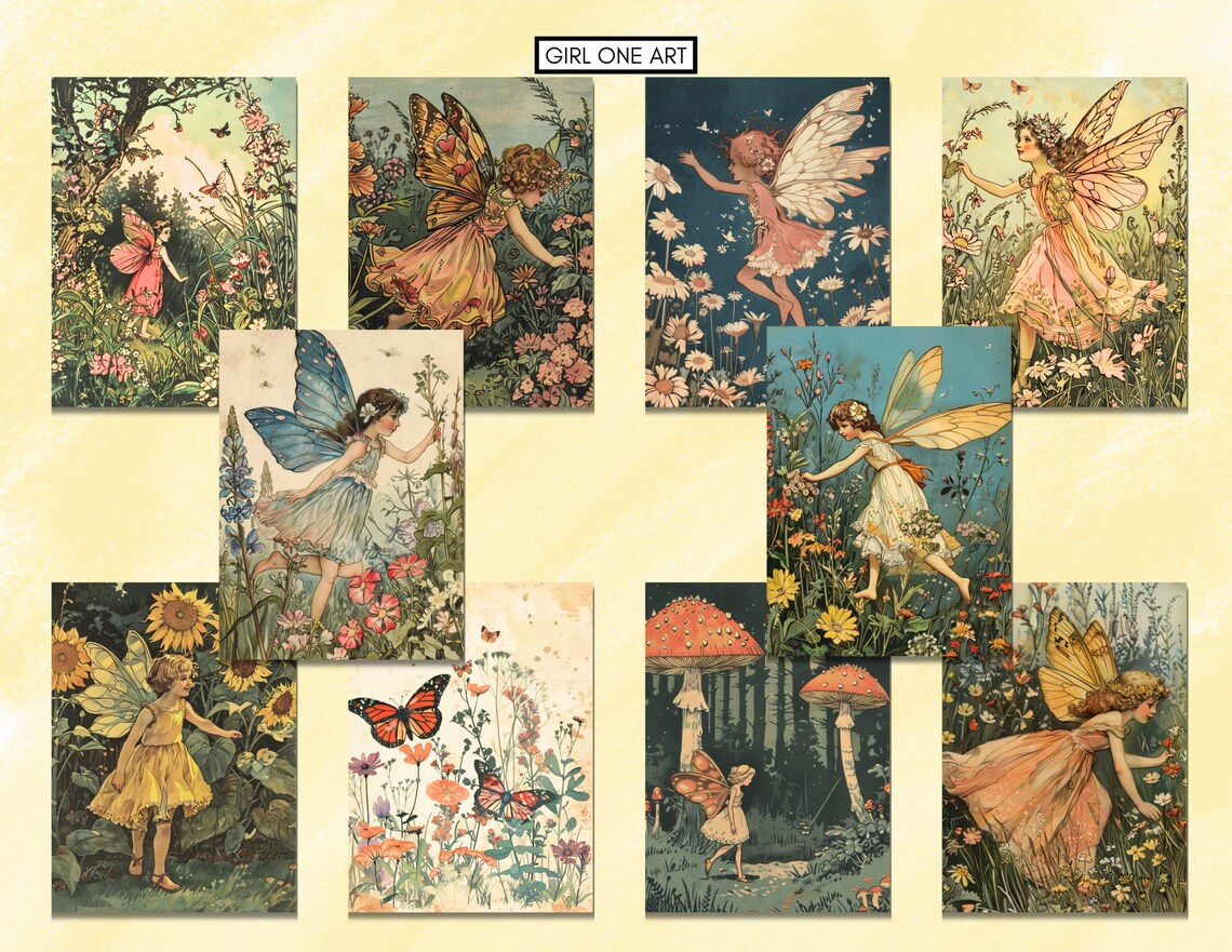 Spring Fairies Junk Journal Pages Digital Download Fairy Scrapbook ...