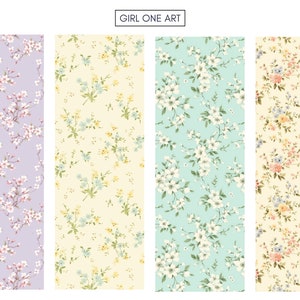 Shabby Chic Pastels Printable Paper Seamless Romantic Floral Digital ...