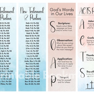 Bible Study Printable Bookmark Set Print Cut Books of the Bible ...