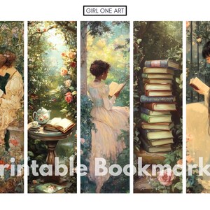 Garden Reading Printable Bookmarks Bundle Downloadable PNG JPG Reader ...