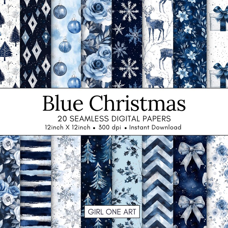 Blue White Wallpaper - Etsy