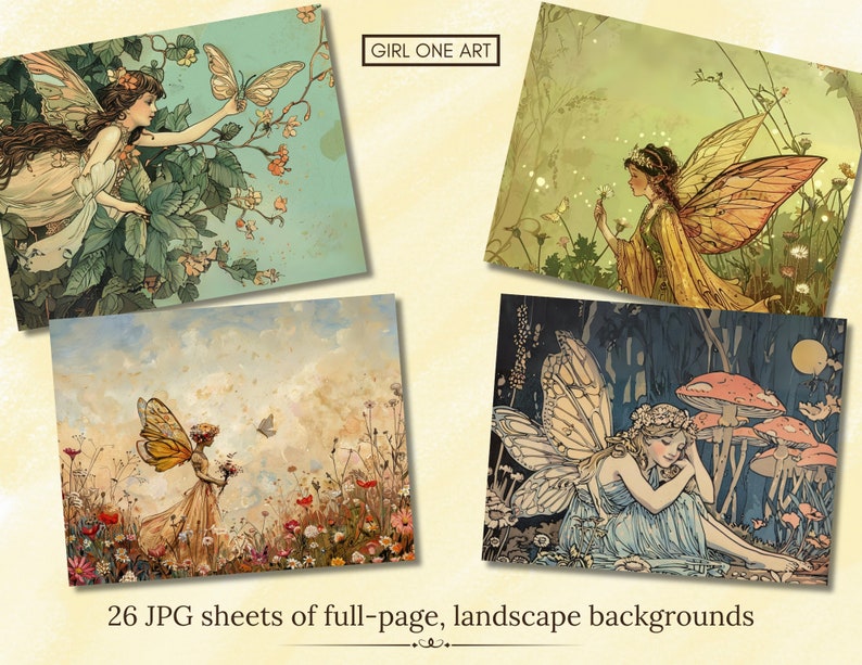 Spring Fairies Junk Journal Kit Digital Download Fairy Scrapbook Paper ...