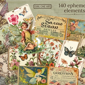 Fairy Garden Junk Journal Kit Instant Download Digital Scrapbook Paper ...