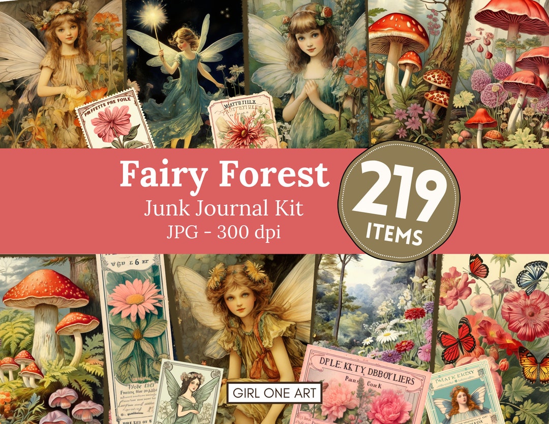 Fairy Forest Junk Journal Kit Instant Download Digital Scrapbook Paper ...