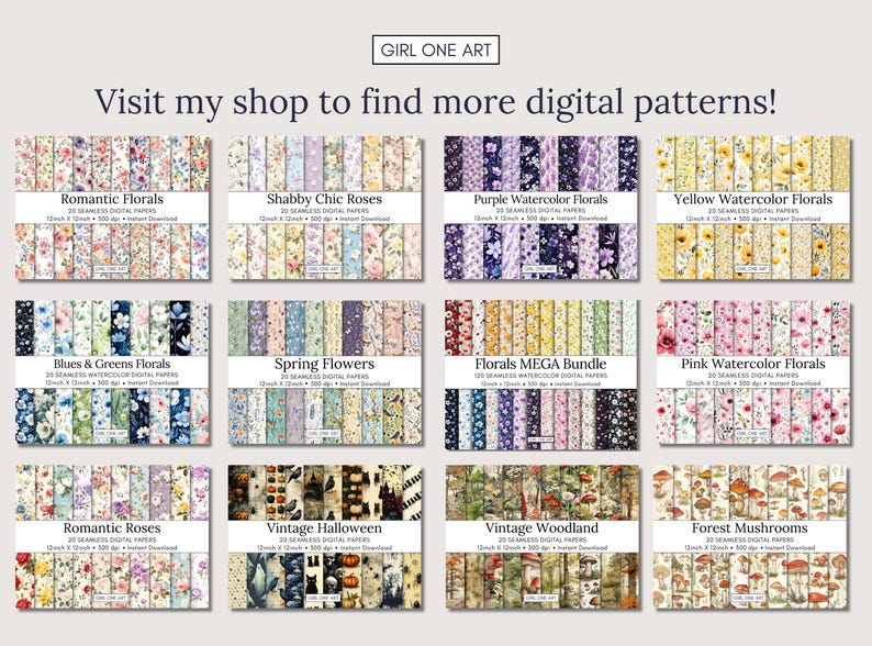 Blue Toile Seamless Paper: French Floral, Shabby Chic (digital Download ...