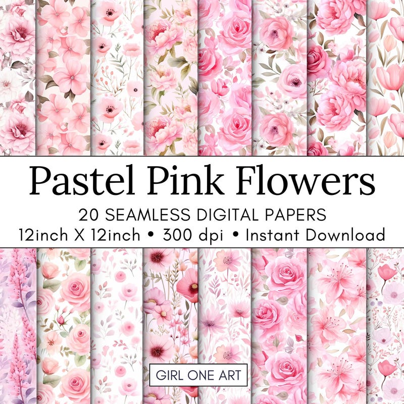 Tiny Rose Scrapbook Paper - Etsy