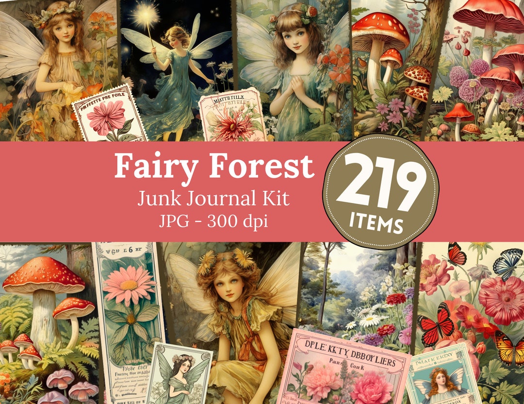 Fairy Forest Junk Journal Kit Instant Download Digital Scrapbook Paper ...