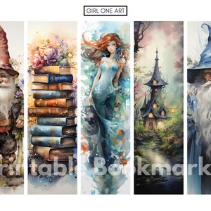 Fantasy Fairy Tale Printable Bookmarks Bundle Digital Download PNG JPG ...