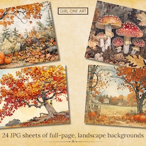 Cozy Autumn Junk Journal Kit Digital Download JPG Scrapbook Paper Fall ...