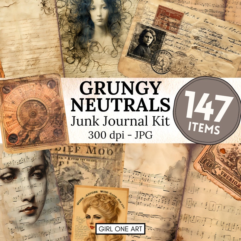 Grunge Collage Kit - Etsy