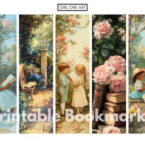 Garden Reading Printable Bookmarks Bundle Downloadable PNG JPG Reader ...
