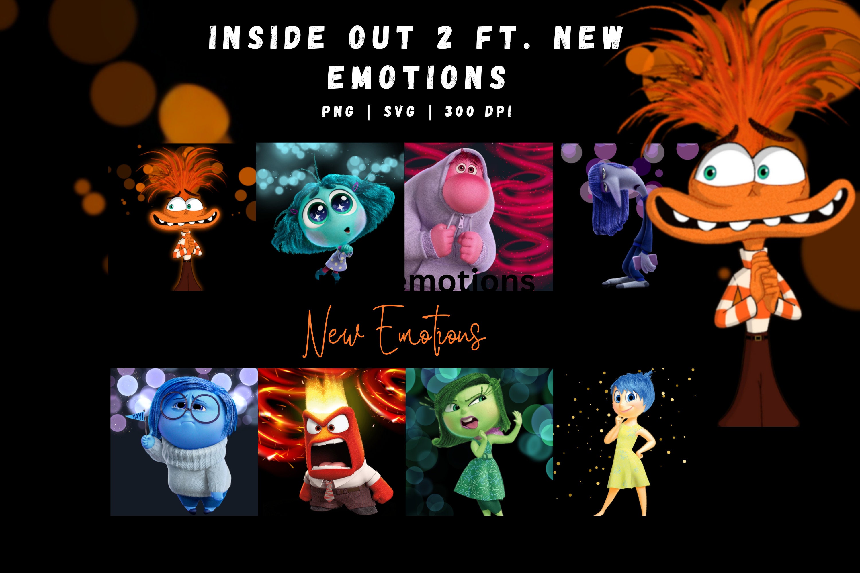 Inside Out 2 Png, Inside Out Shirt, High Quality Cricut Sticker Instant ...
