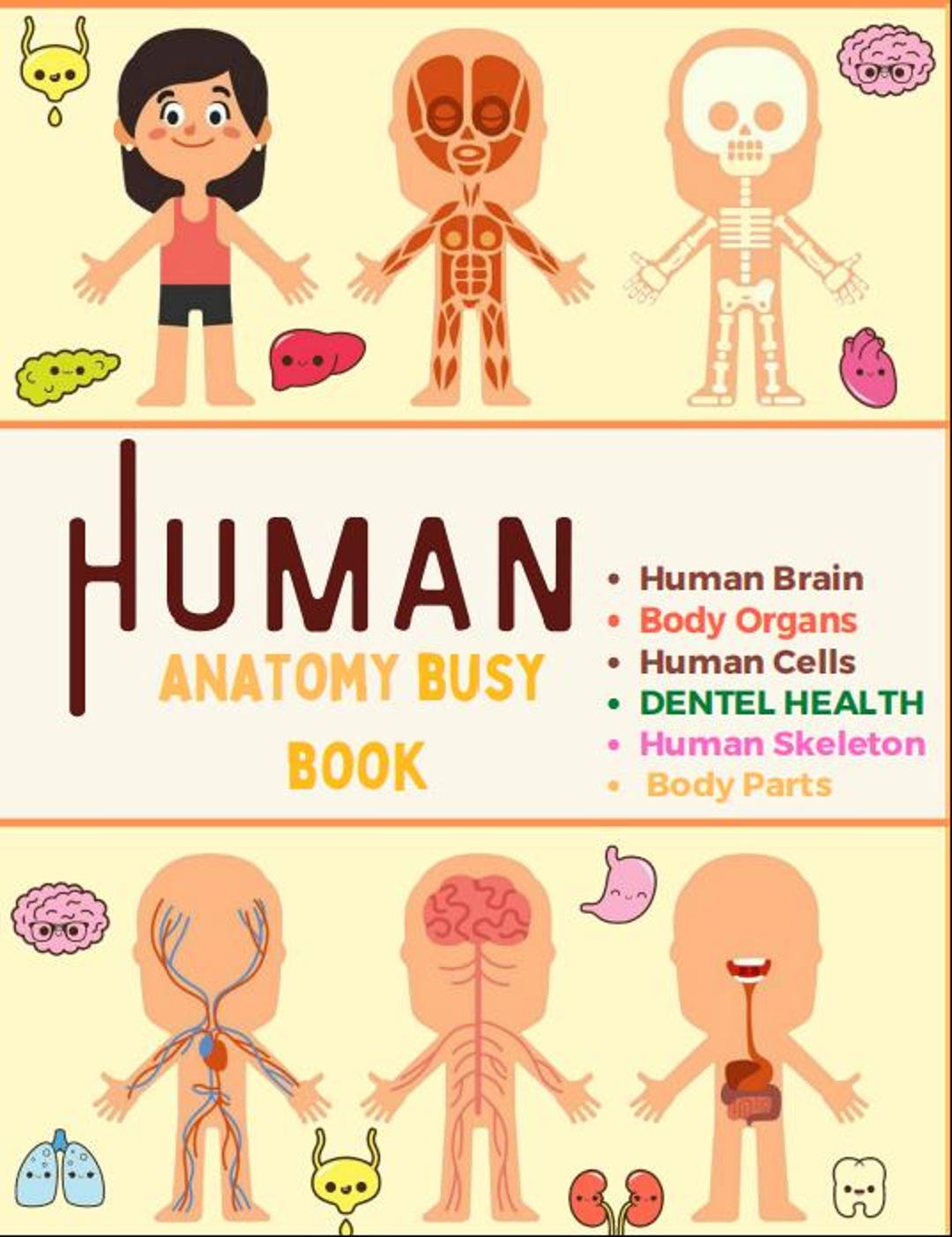 Human Anatomy Busy Book Printable Preschool Worksheets Homeschool ...