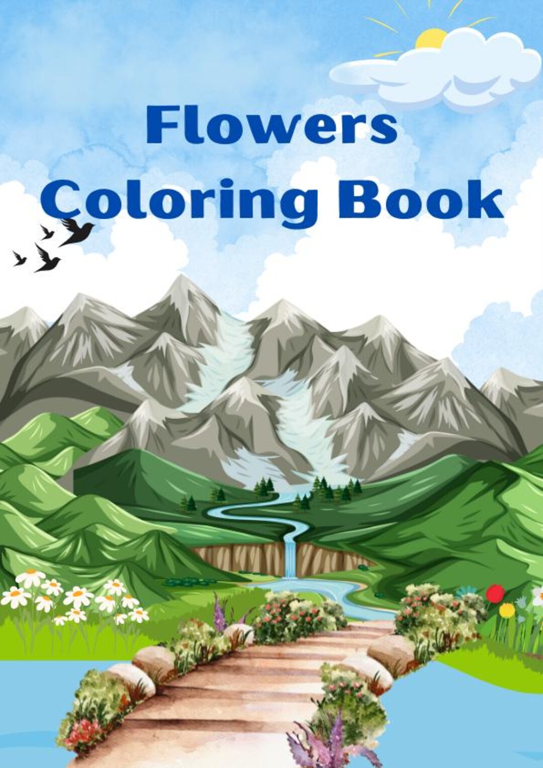 30 Easy Flower Coloring Pages Instant PDF Download Relaxing Floral ...