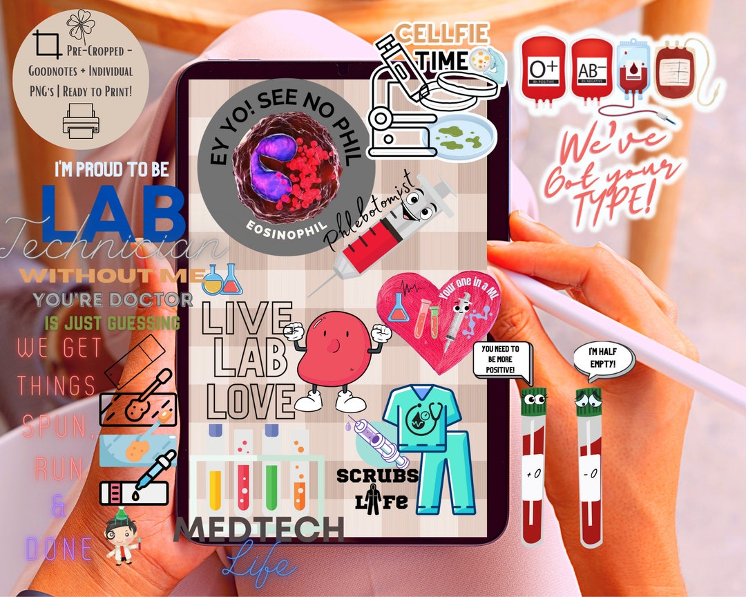 MEDICAL Laboratory Technician,stickers for Digital Planner Pre-cropped ...