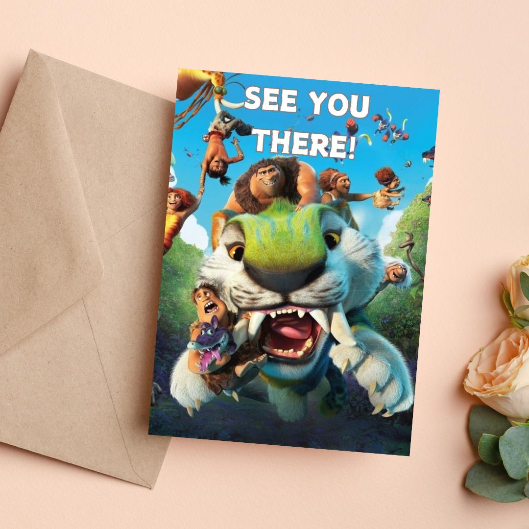 The Croods Birthday Party Invitation | Caveman Birthday Invite ...