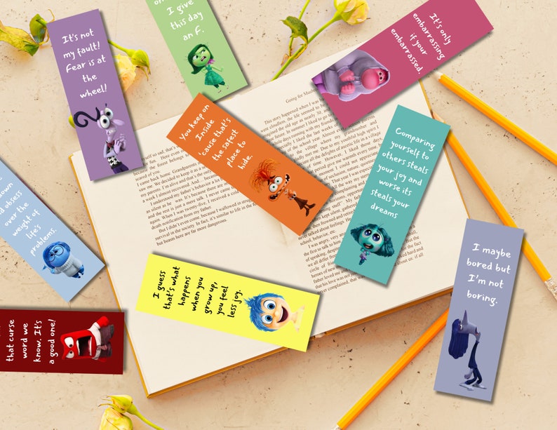 Inside Out 2 Bookmarks,Inside Out 2 PNG and SVG Bookmarks quotes ...