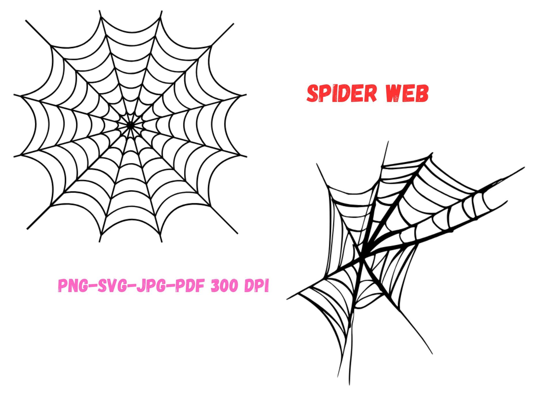 Spiderweb Clip Art Bundle, 6 Transparent Png, Svg, PDF Designs ...